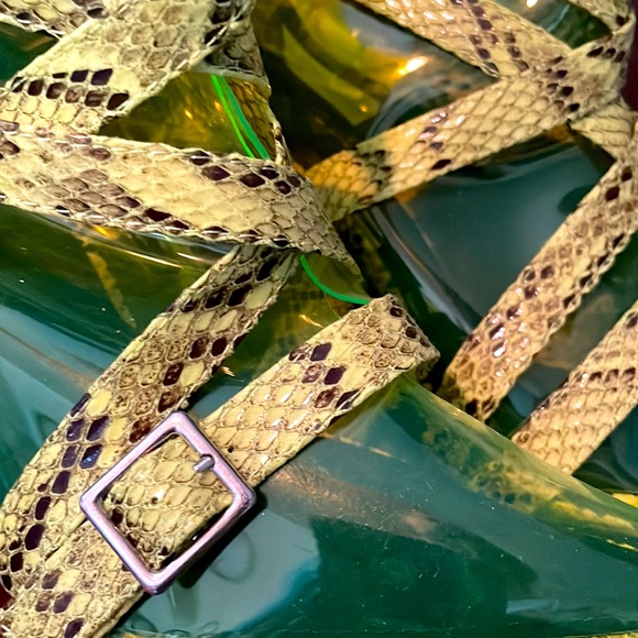 Sergio Todzi | Shoes | Neon Green Snake Skin Stiletto Designer Boots ...